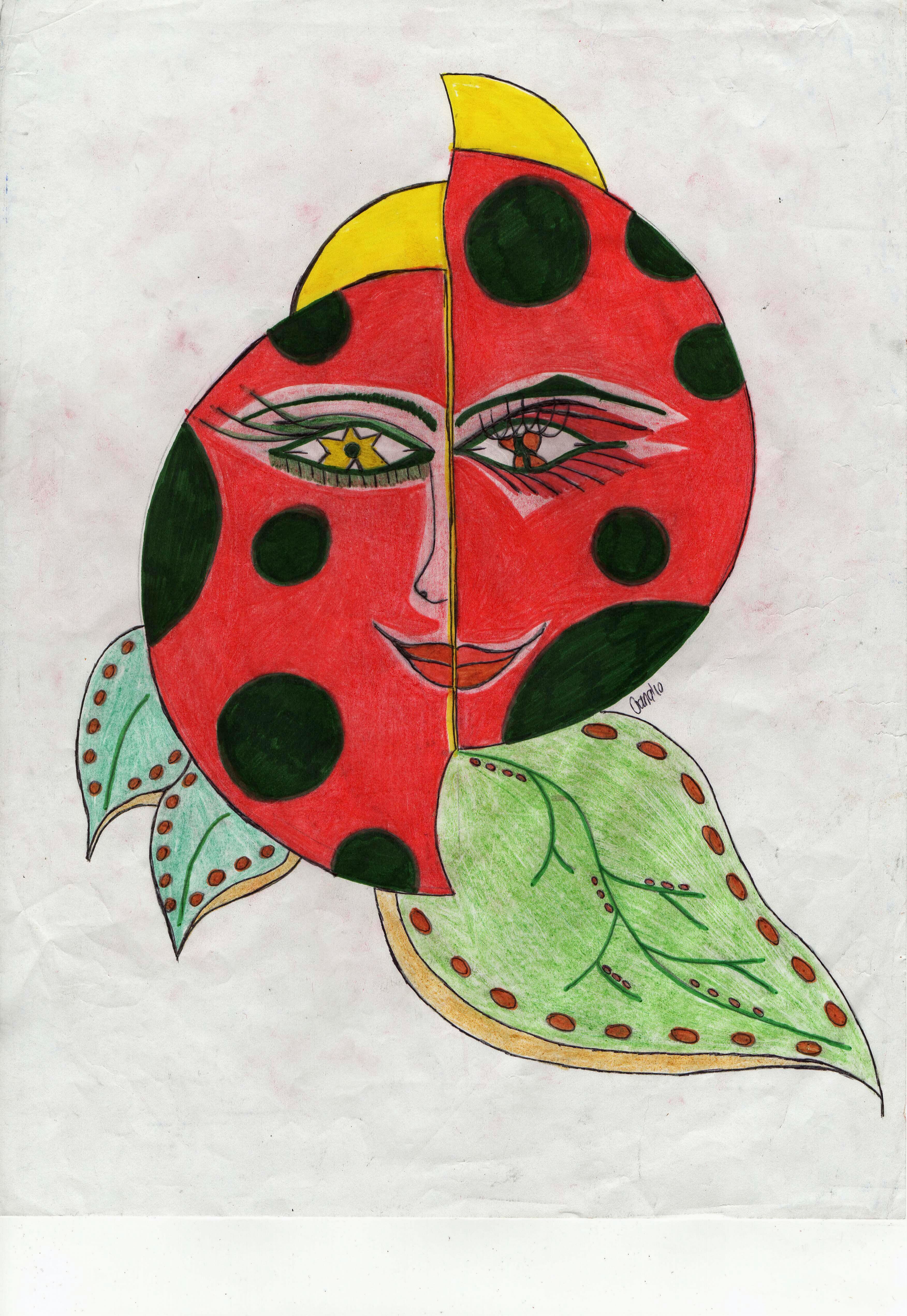 My abstract ladybug – A Sleepy Spirit Art – "Iubirea pentru arta viselor"